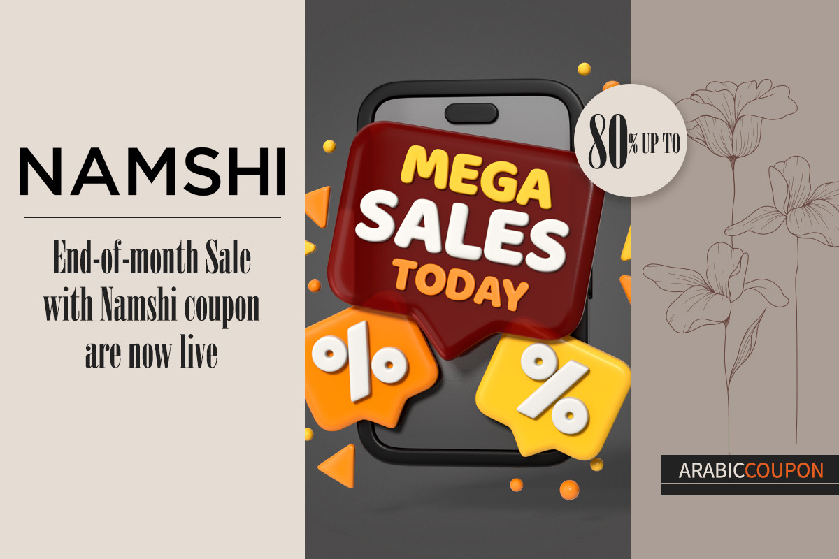 Namshi coupon with end-of-month discounts to shop discounted brands